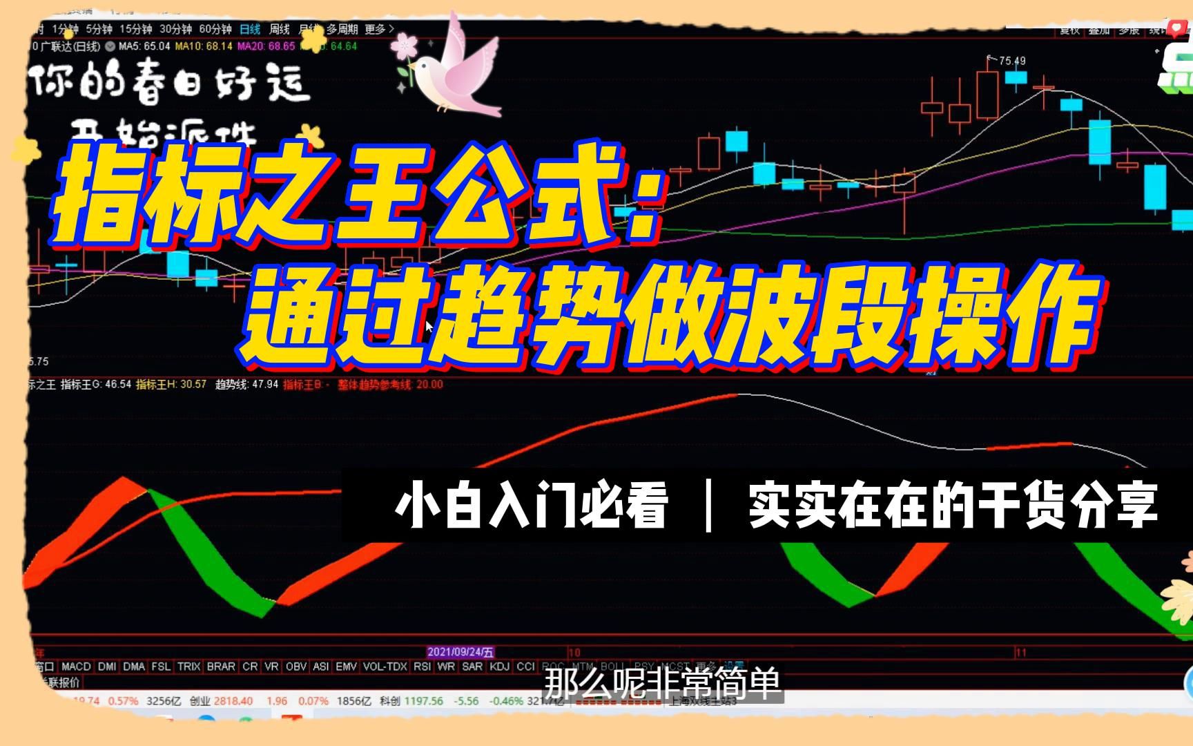 指标之王---通过趋势做波段操作,简单明确清晰,细节分享不保留!小白...