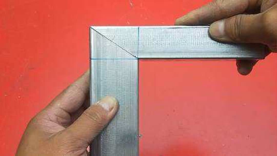 大小不同方管怎么切45度角,小伙教你一招简单的,分分钟就能学会