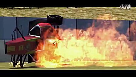 BeamNG模拟F1赛车车祸碰撞