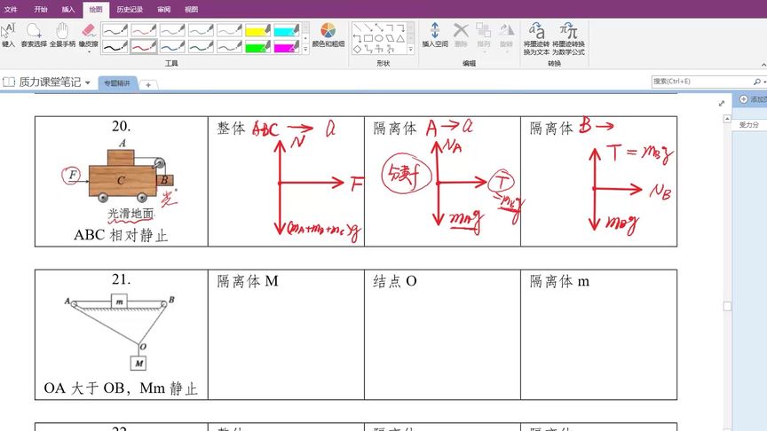 高中物理受力分析精讲 连接体模型04