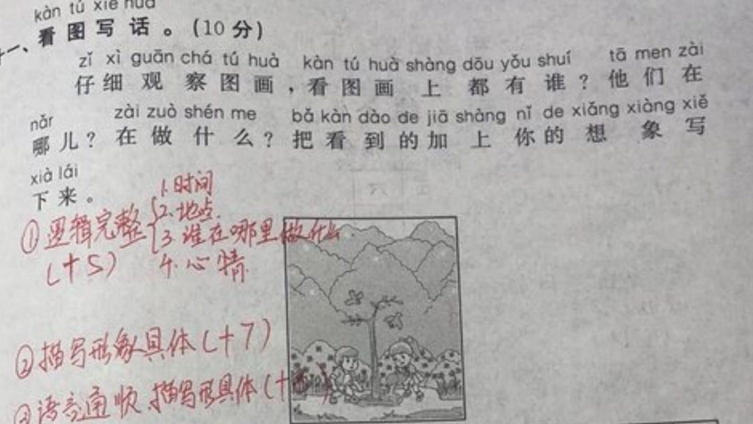 一年级看图写话掌握正确逻辑顺序怎么写都是对的!