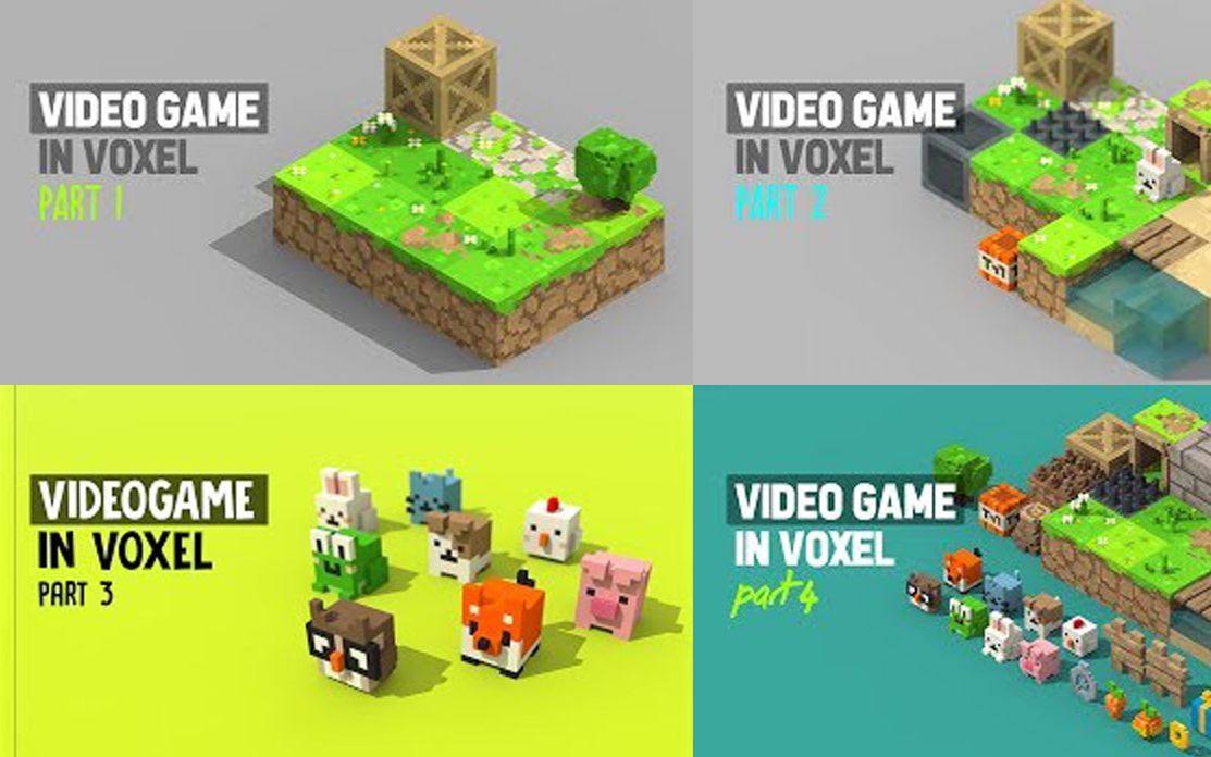 像素艺术系列-MagicVoxel制作像素游戏之类的像素小场景搭建,和我的...