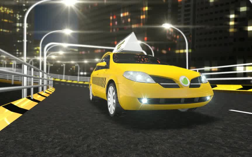 AE模板-出租车品牌公路跑动效果的驾校片头模板特效的公司企业品牌...