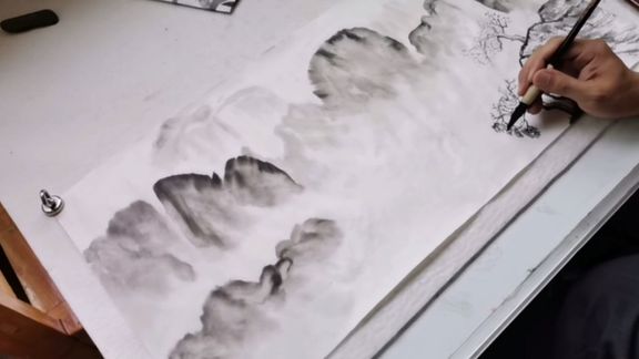 山水画的湿画法上篇 一起来学习吧