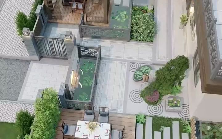 【庭院设计】新中式风格庭院设计怎么设计,今天它来了