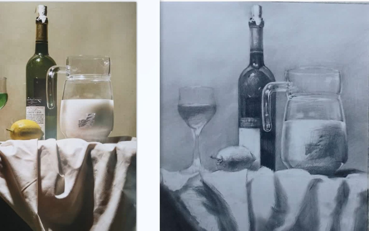 素描基础,玻璃质感美术生头疼的画面,今天老师带你处理这个世纪难题,