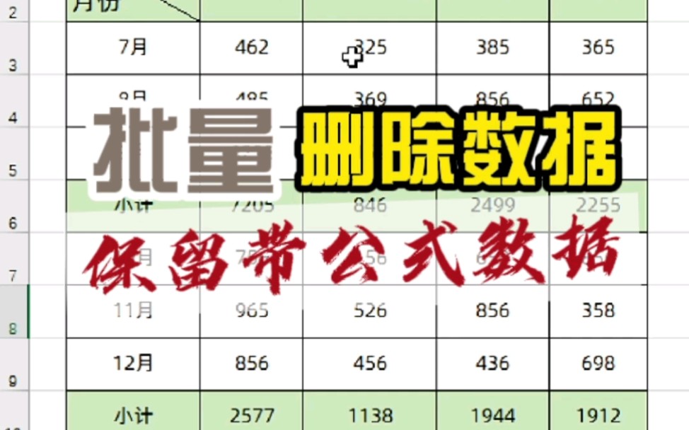 删除数据时保留有公式的数据,你会删除吗?