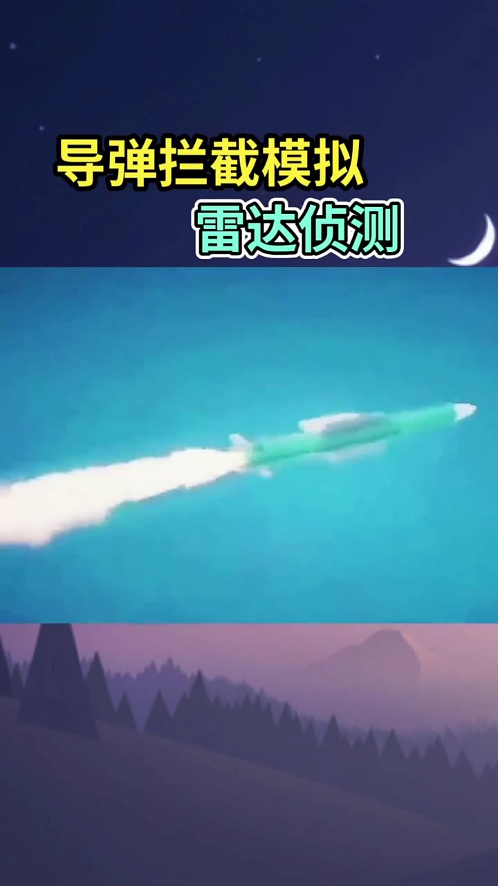 导弹拦截,动画演示模拟,军事装备