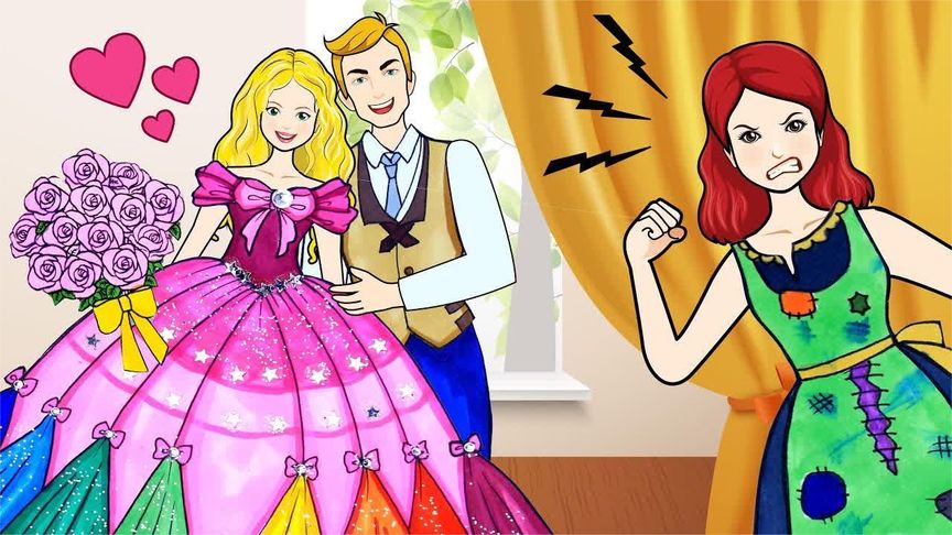 定格动画:王子给公主准备鲜花礼物,一旁保姆却不开心了!