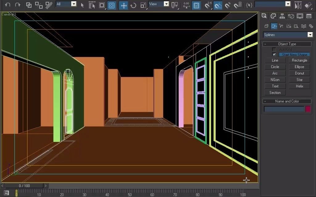 3dmax建模教程011简欧客厅建模之四门造型制作