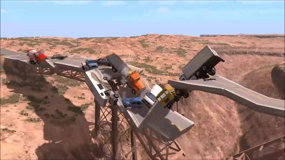 模拟汽车:激情碰撞,大桥断裂