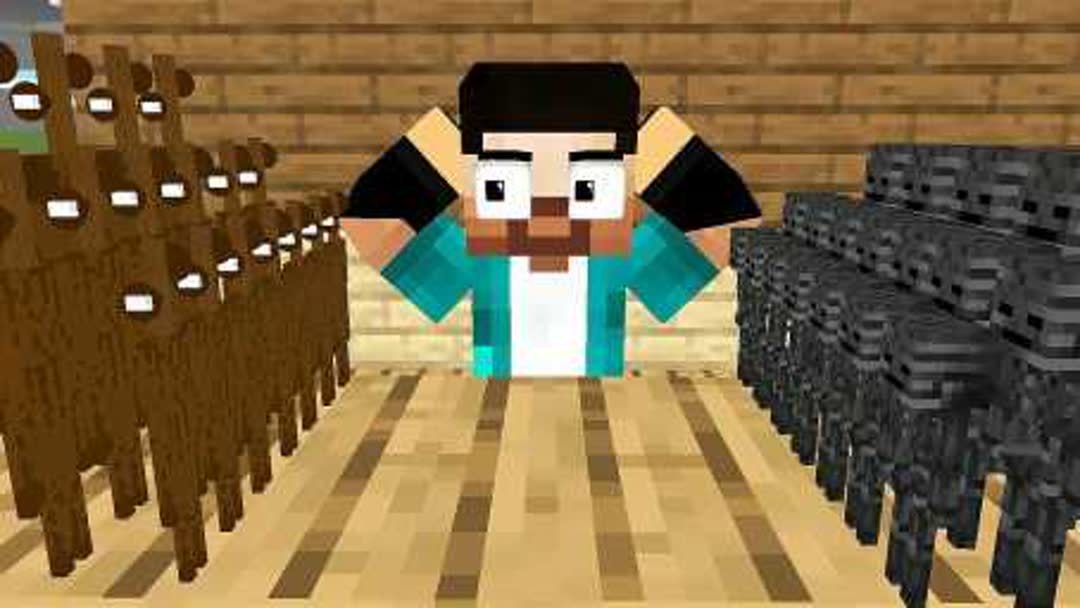 我的世界怪物学院:家族挑战赛,水下憋气投篮比赛-搞笑动画