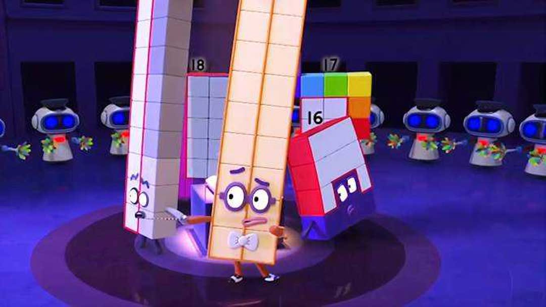 数字方块动画:面对这么多机器人的包围,方块们该如何成功脱身?