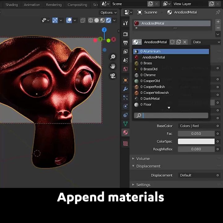 【Blender教程】小技巧:附加的免费材质