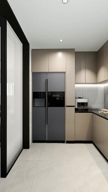 冰箱柜试试这样设计,不仅增加储物,还告别卫生死角家装装修装修设计厨房