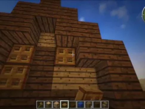 【鬼影MC建筑】教你做纯木质小别墅!