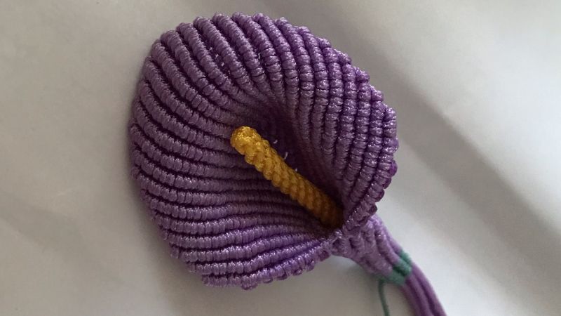 中国结之马蹄莲的编织教程一,车挂挂件吊坠自己动手编一个吧