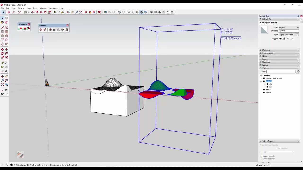 使用 CutNFill 计算土方工程量