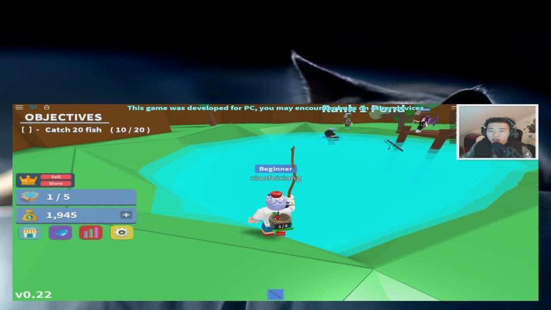 小飞象解说:Roblox钓鱼模拟器捕鱼达人居然捞鱼用平底锅?