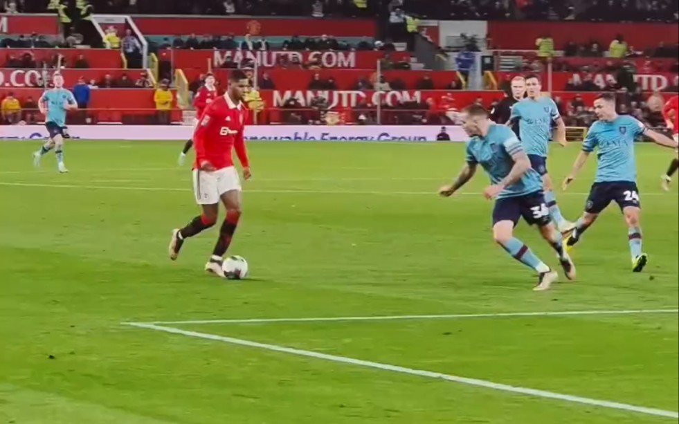 拉什福德一条龙破门,球迷视角!