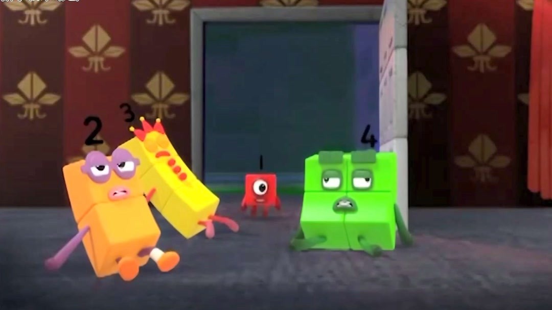 数字积木 搞笑动画:为了逃命 小伙伴累的精疲力尽 小1一脸懵!