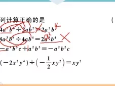 单项式除以单项式练习
