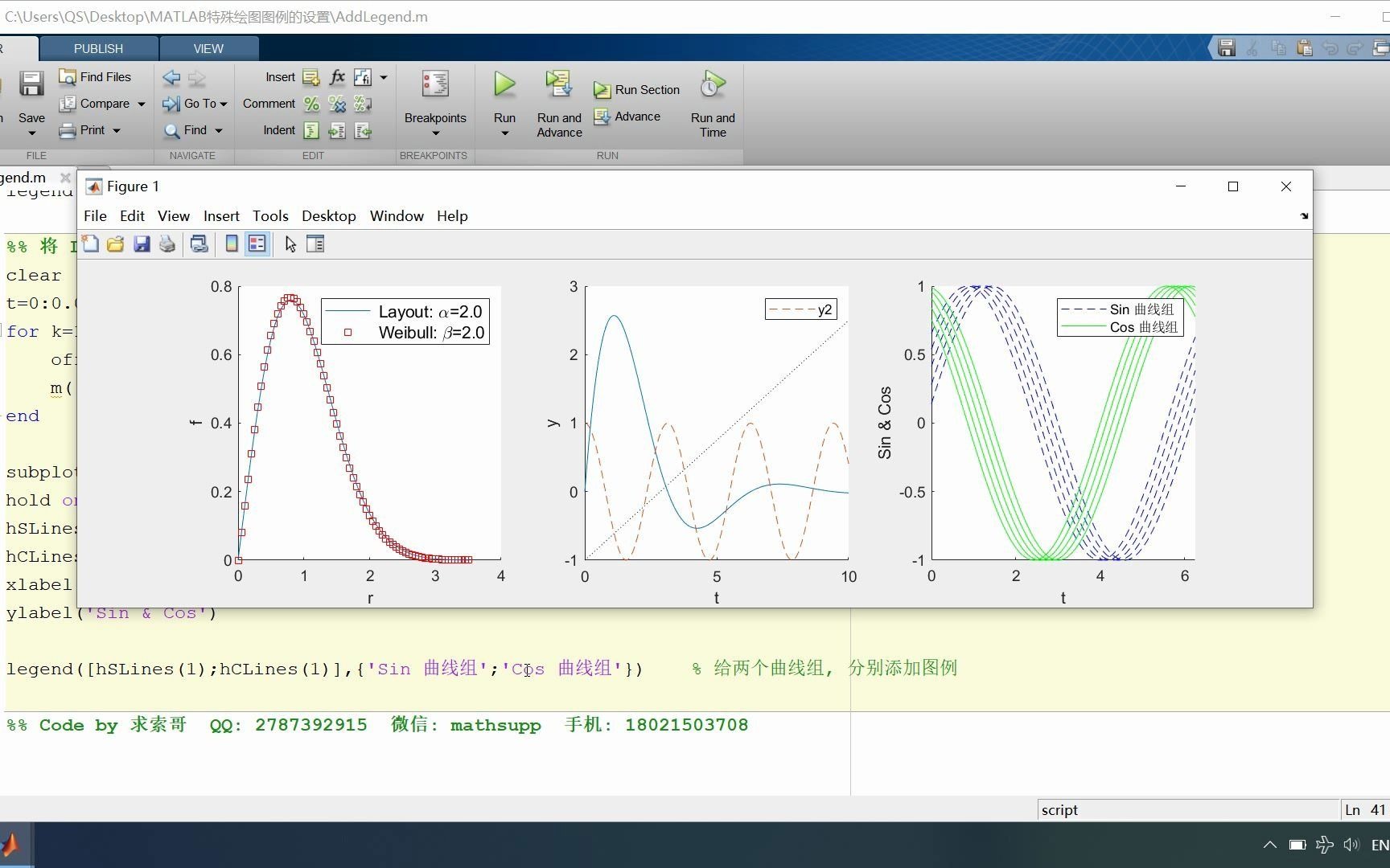 MATLAB代码分享视频:MATLAB特殊绘图图例的设置