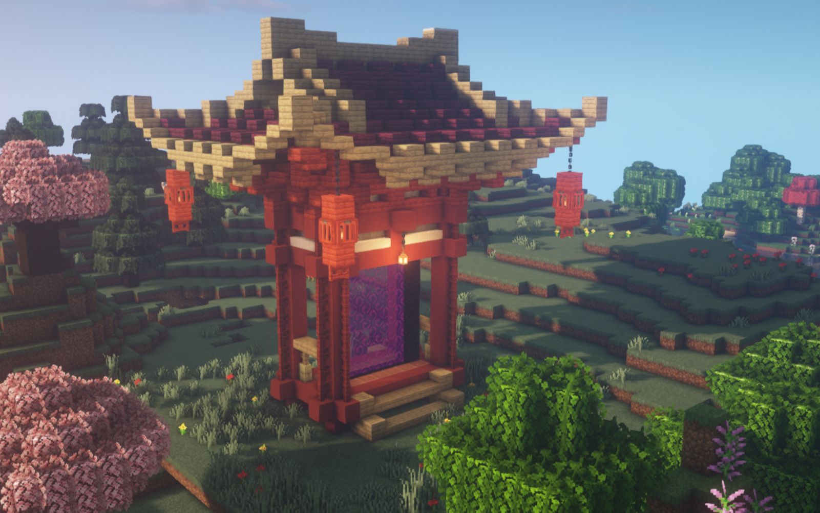[我的世界]中式古风地狱门建筑教学