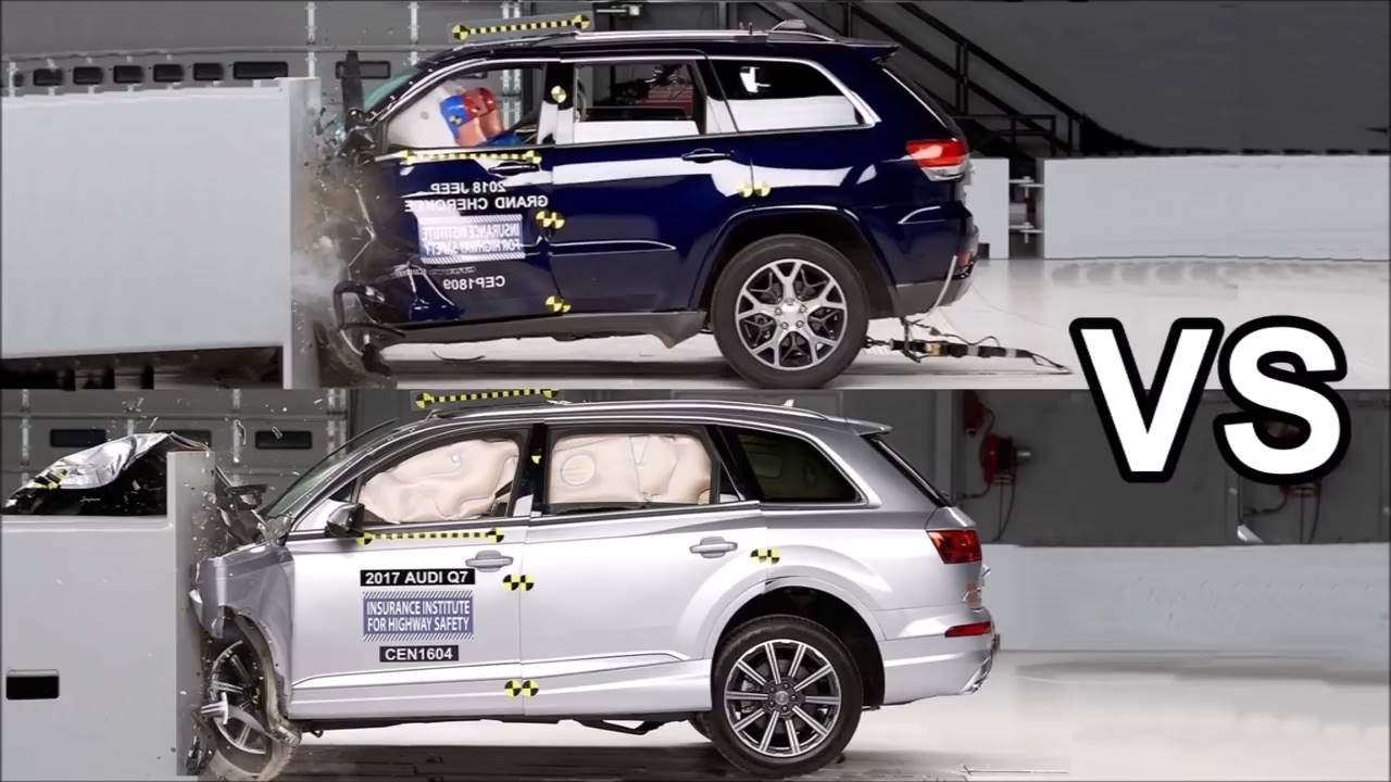 就怕车比车Jeep大切诺基VS奥迪Q7之安全碰撞测试