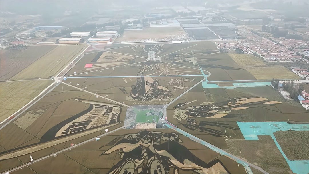 航拍河北唐山遵化市山里各庄网红景区八幅惊艳的稻田画