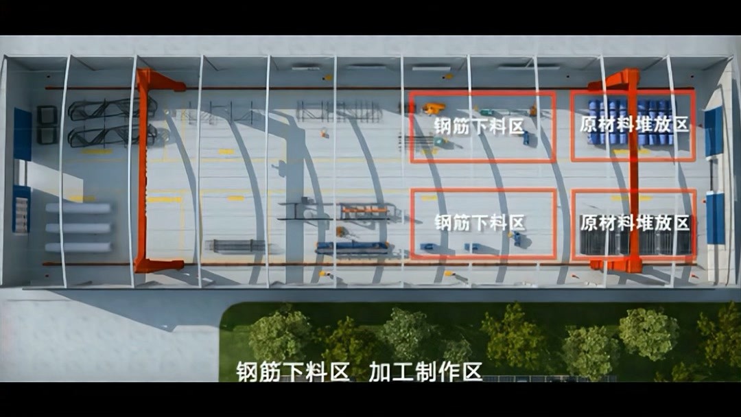 桥梁钢筋施工动画