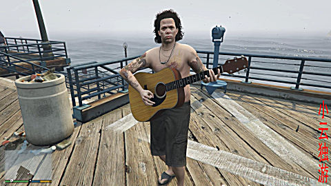 GTA5:去游乐场泡妞“结果碰到流浪歌手用吉他表演太帅了”太搞笑了!