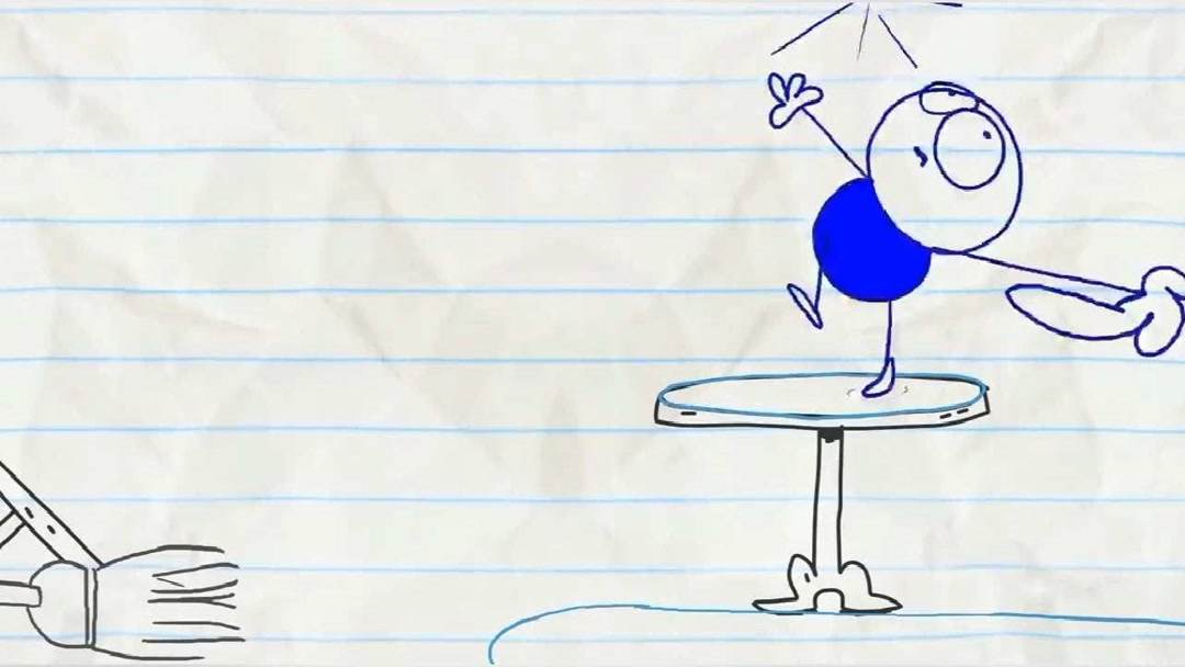 搞笑铅笔人动画:铅笔人家水管破了,他会修理水管吗?!