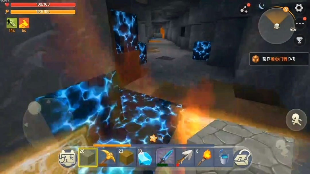 迷你世界冒险模式,运气不是盖的钻石就这样的出现在面前 1