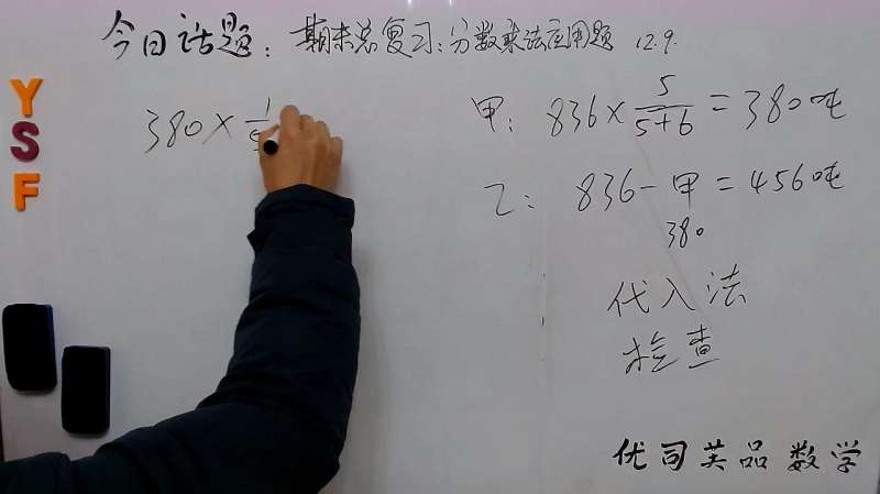 六年级数学上册期末总复习:分数乘法应用题练习,优司芙品数学