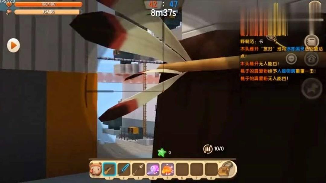 迷你世界:怒海狙击凉风玩成了机关枪,2秒打完所有狙击枪子弹