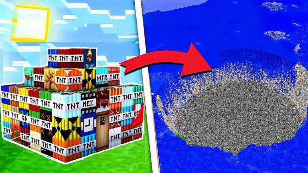 我的世界基岩版TNT模组,比黑洞威力还要强的破坏力