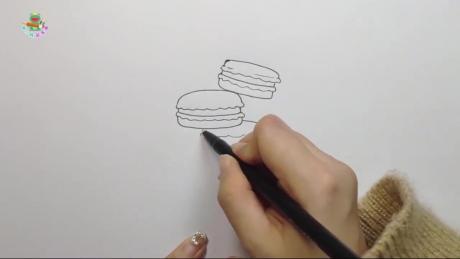 绘画达人教你画马卡龙的简笔画,画法很简单,小朋友一看就会