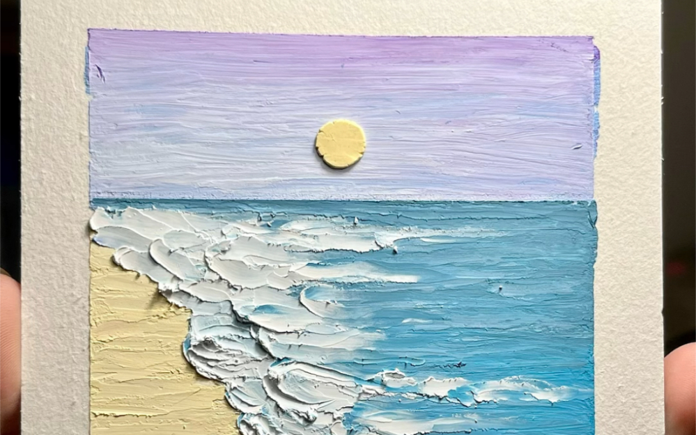 油画棒教程|油画棒画画|风景画|画画小白教程|新手学画画