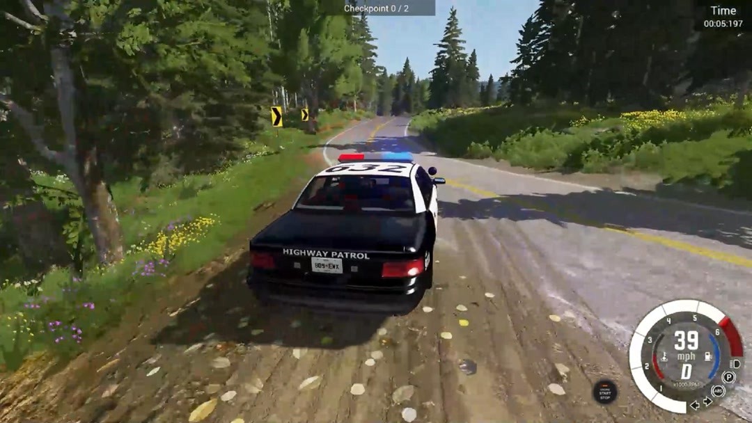 BeamNG:模拟驾驶警车,追击前方的卡车!