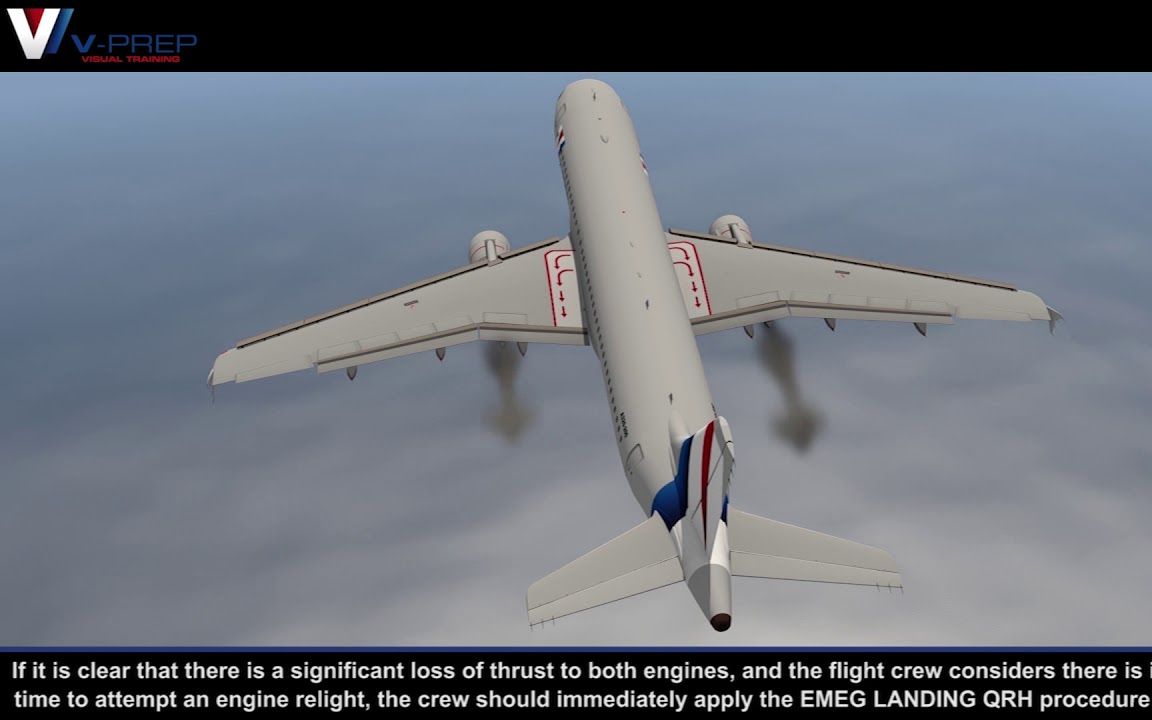 教你开飞机-A320双发失效【PSCA中文字幕】