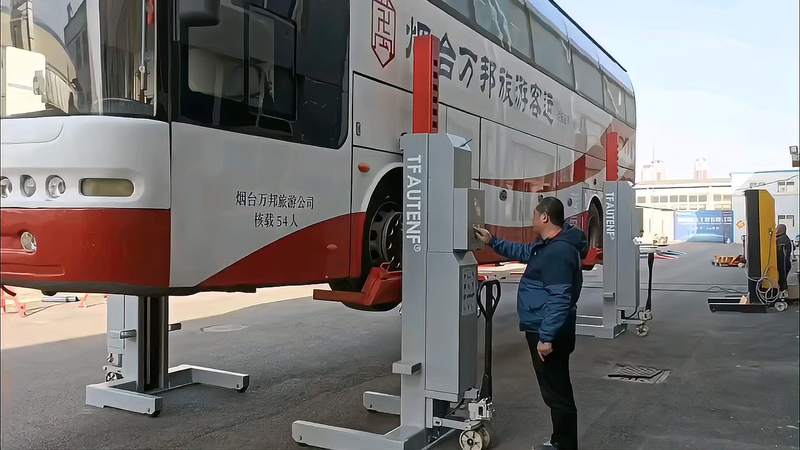 无线直流液压商用车举升机原声视频