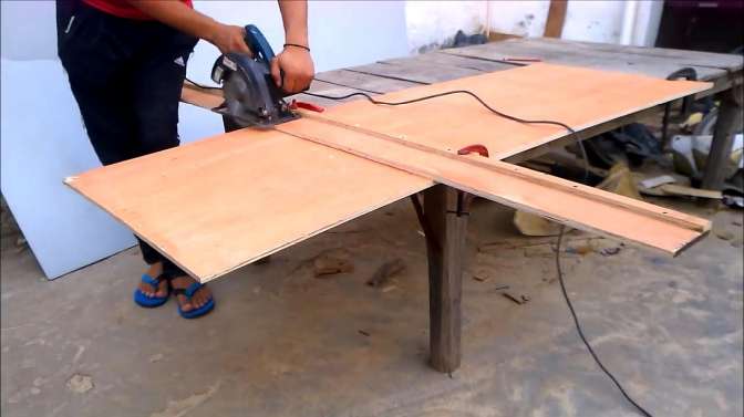 介绍一种手持式电圆锯直线切割方法