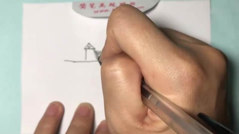 乡村风景简笔画视频