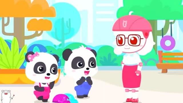 儿童动画:幼儿儿歌,幼儿歌谣,幼儿故事,学滑旱冰的奇奇和咪咪