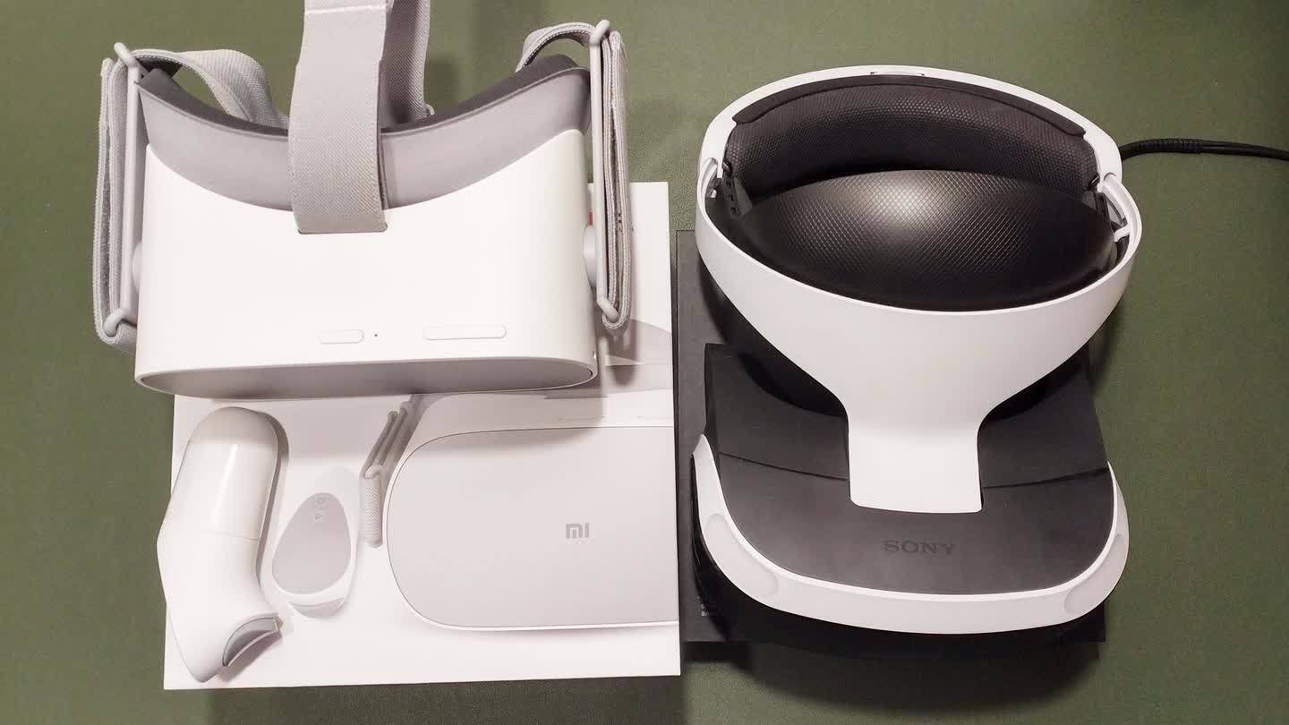 「蓝猫开箱」小米VR一体机开箱,轮为夕阳业的VR还有什么亮点?