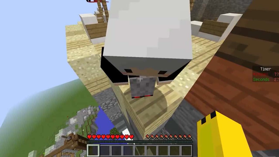 Minecraft 我的世界:螺旋跑酷塔!努力攻击!