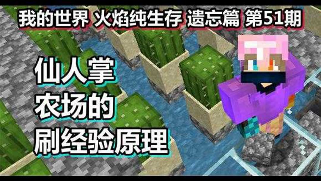 我的世界 火焰纯生存 遗忘篇 第51期 仙人掌农场的刷经验原理