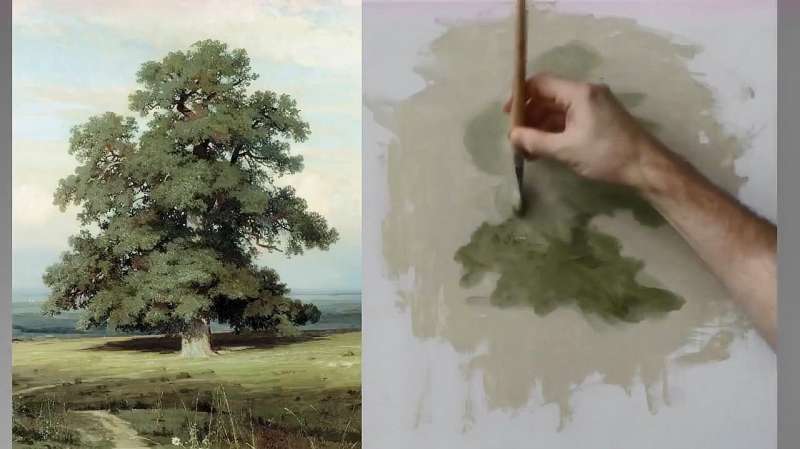 职业画家教你古典油画中树木的快速画法 网友:真神奇学不会