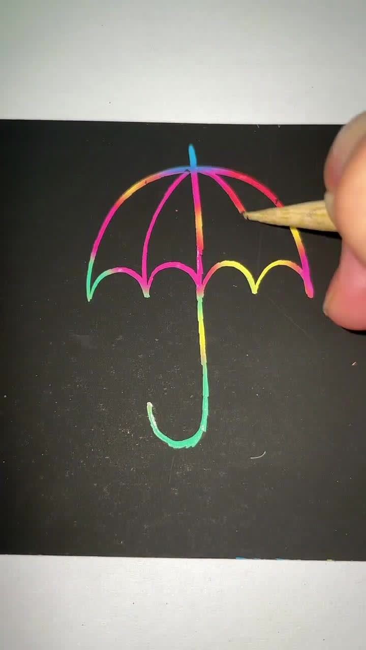 雨伞这样画,秒会